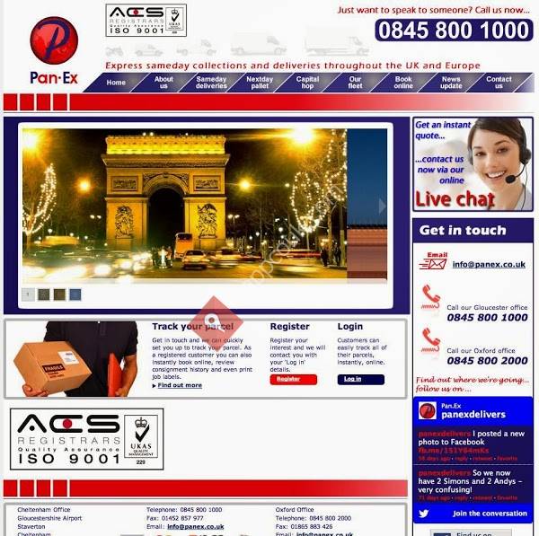 Pan.Ex parcel and pallet delivery services - Gloucester